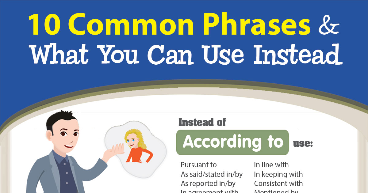10 Common Phrases & What You Can Use Instead (Infographic)