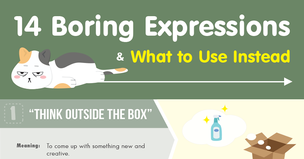 14 Boring Expressions & What to Use Instead (Infographic)